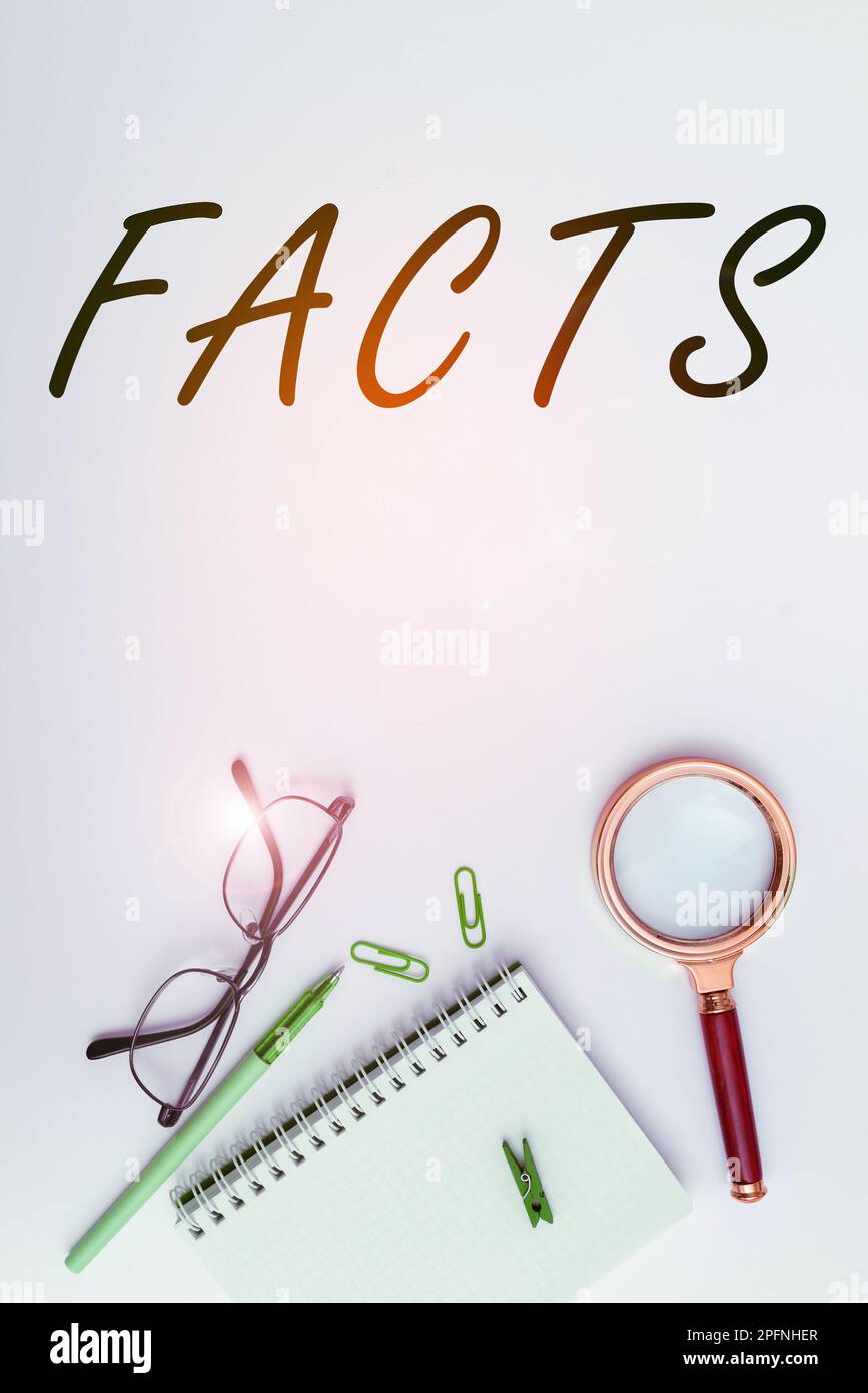 Conceptual display Facts. Business concept information used as evidence ...