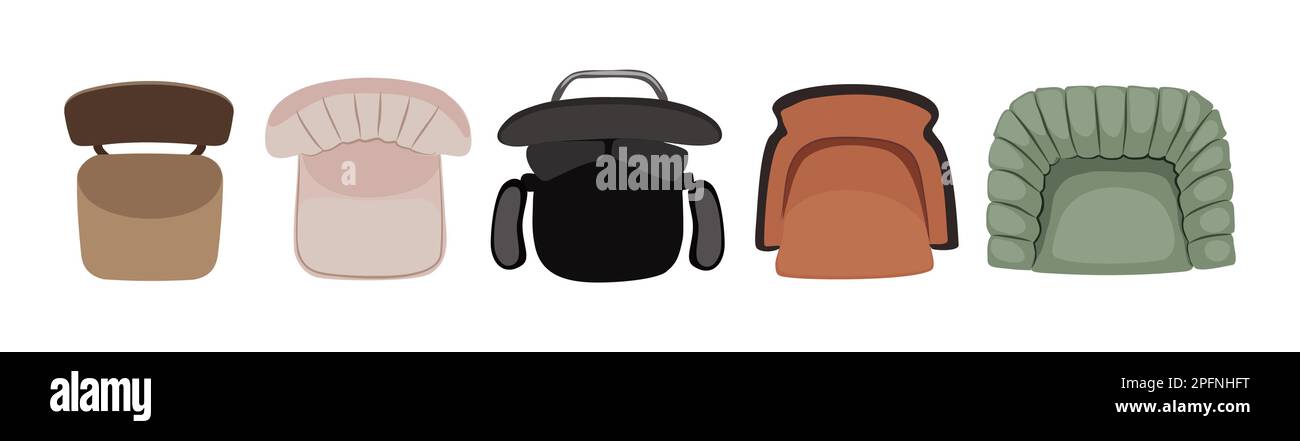 Armchairs, chairs for interior design set top view Stock Vector Image ...