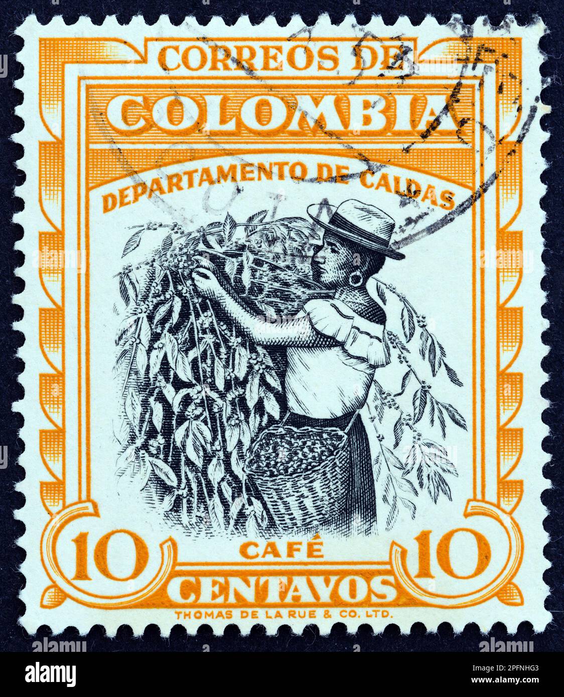 COLOMBIA - CIRCA 1956: A stamp printed in Colombia from the "Regional ...
