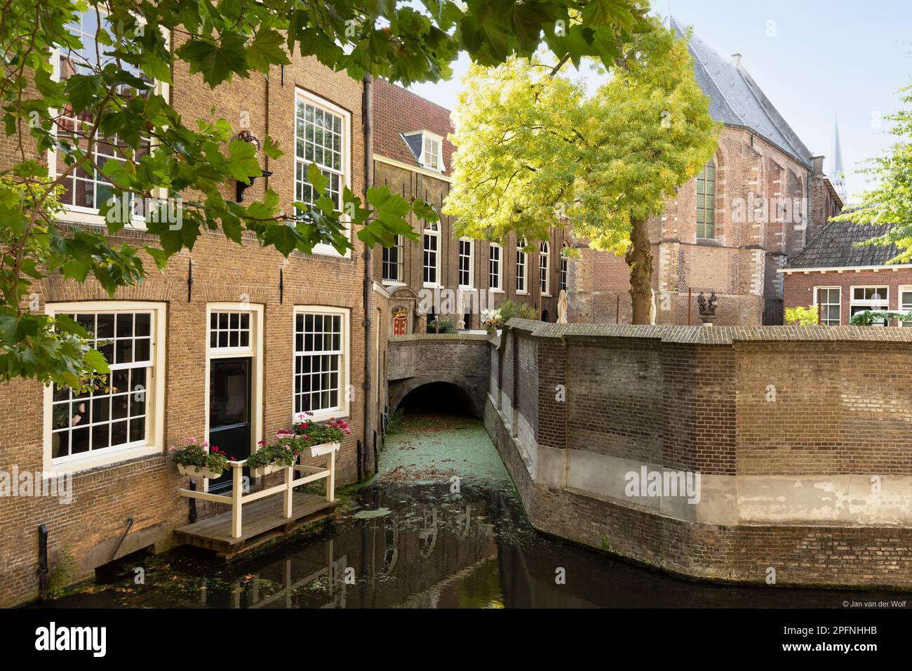 Medieval city center of the picturesque cheese town of Gouda, the ...
