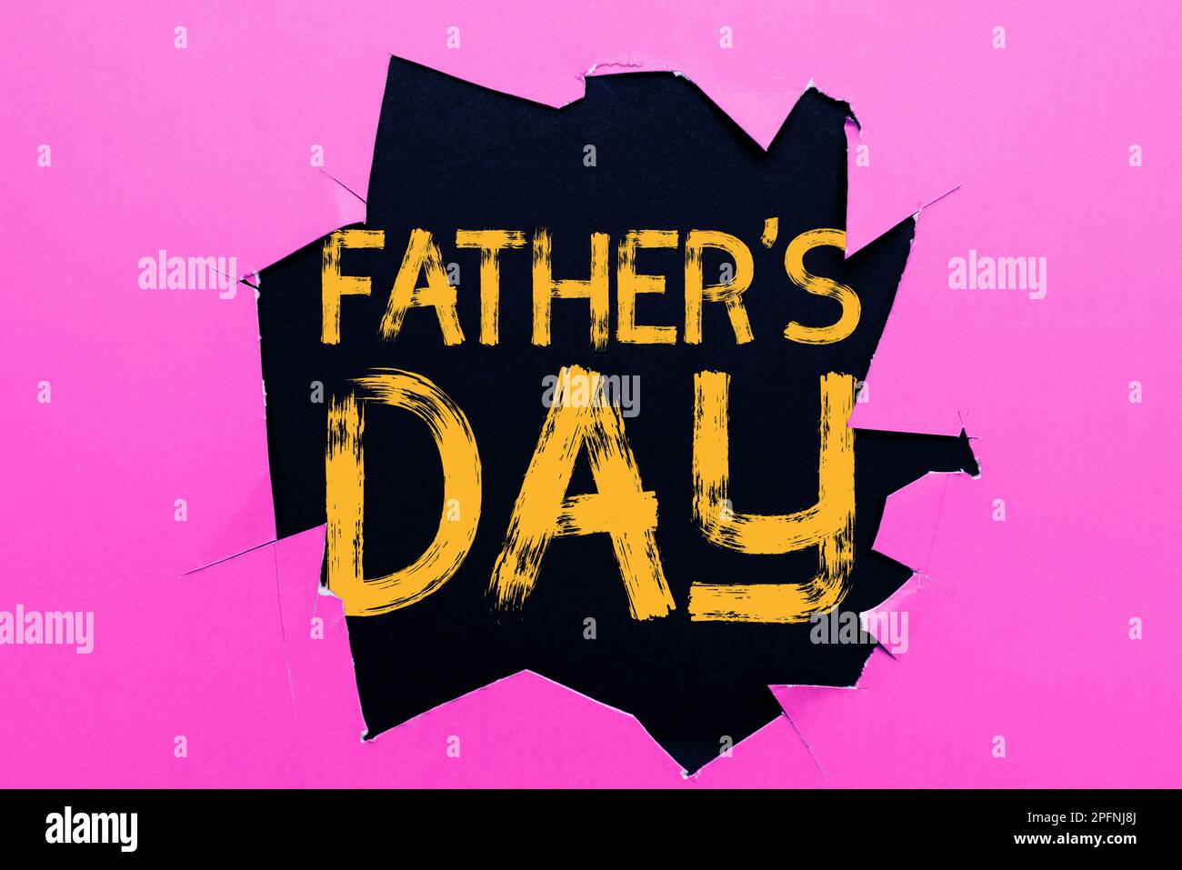 Hand writing sign Father's Day. Business showcase day of year where ...