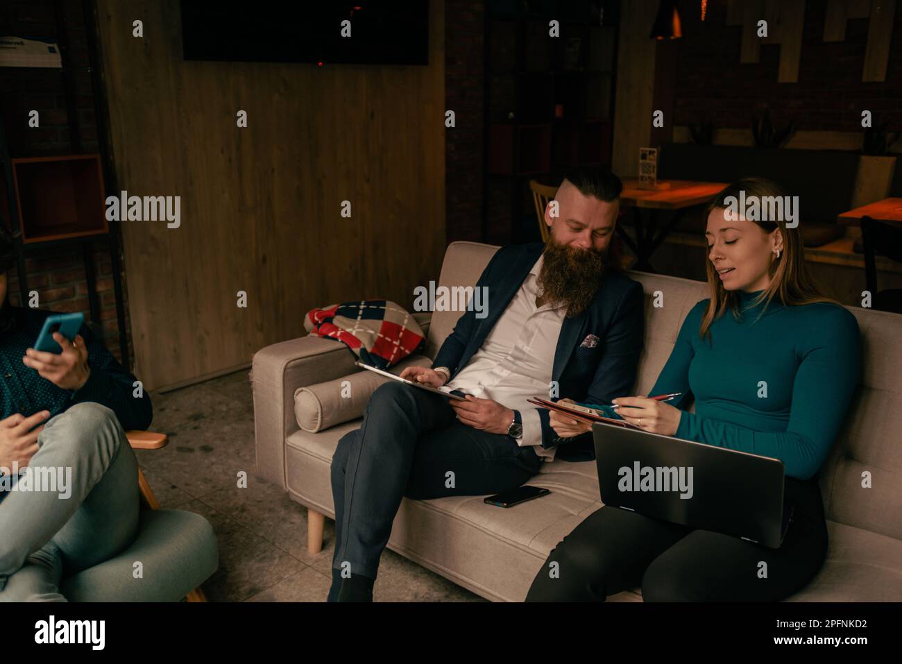 Business people working together on a new project remotely at the ...