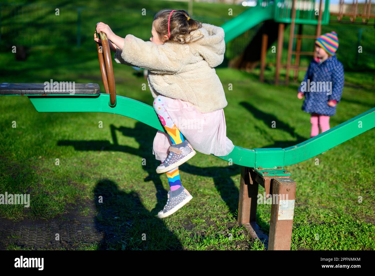 Children in a playground Stock Photo - Alamy
