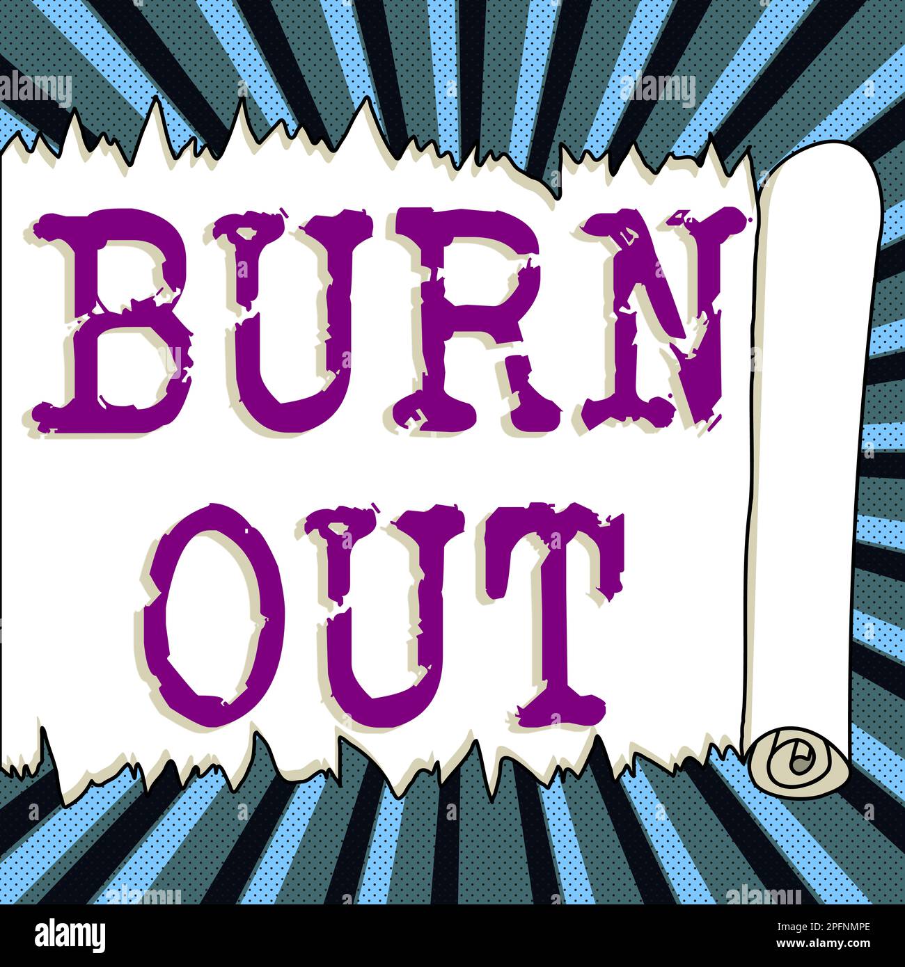 Conceptual display Burn Out. Conceptual photo Feeling of physical and ...