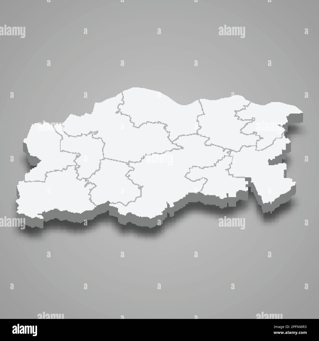 3d isometric map of Pleven is a province of Bulgaria isolated with shadow Stock Vector Image ...