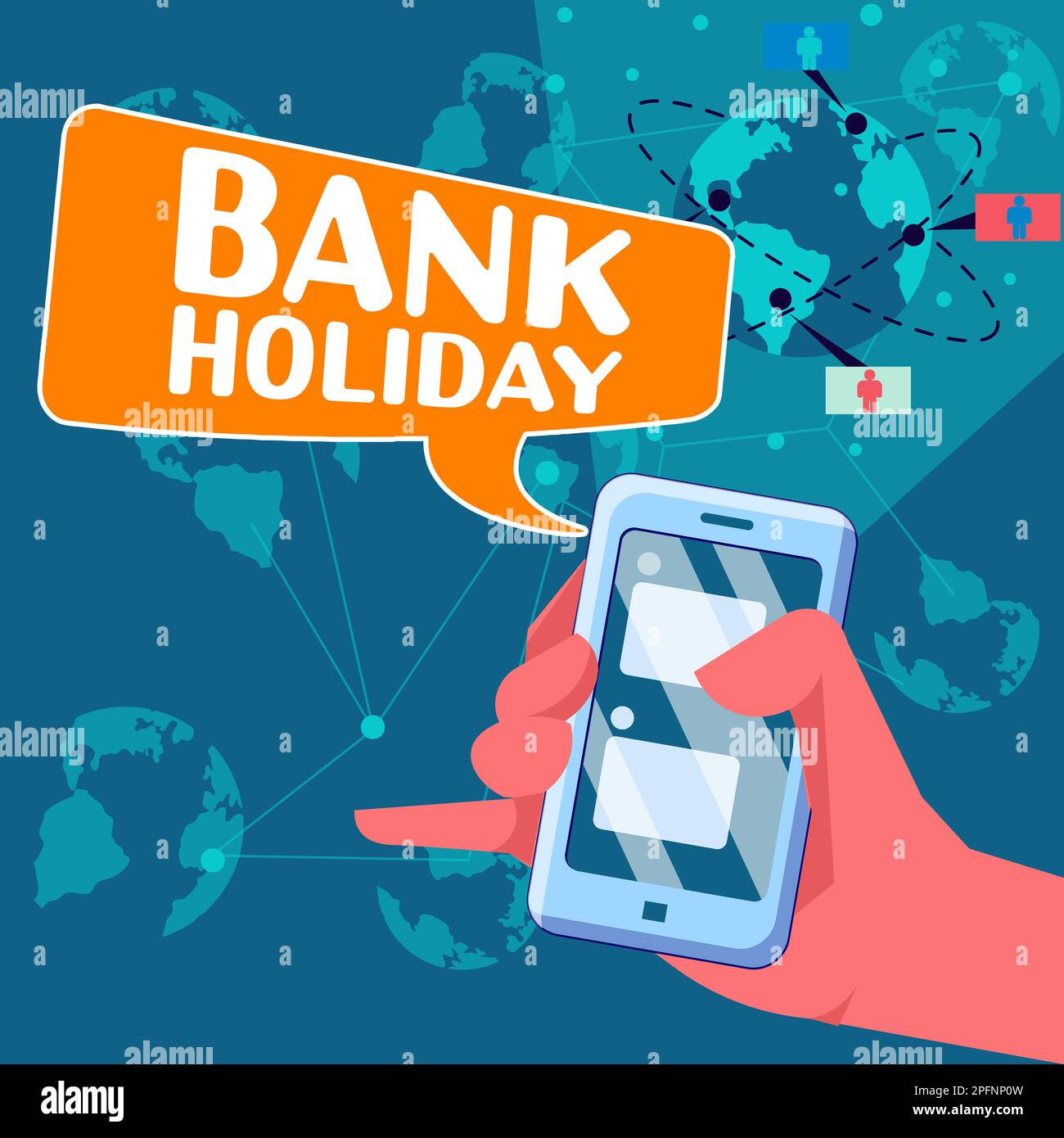 Hand writing sign Bank Holiday. Business idea A day on which banks are ...