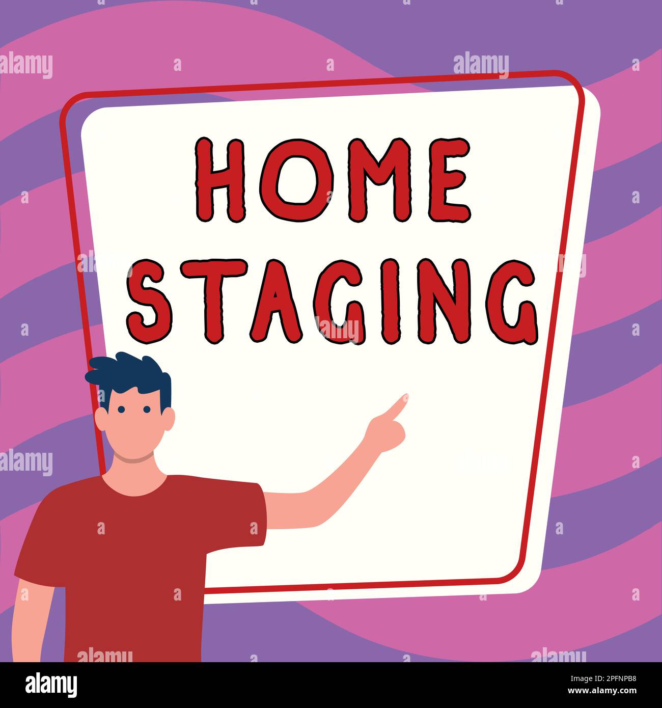 Sign displaying Home Staging. Conceptual photo preparation of a private ...