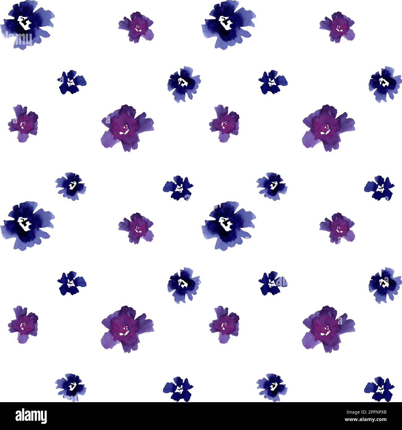 Violet viola flower pattern a watercolor sketch Stock Photo - Alamy