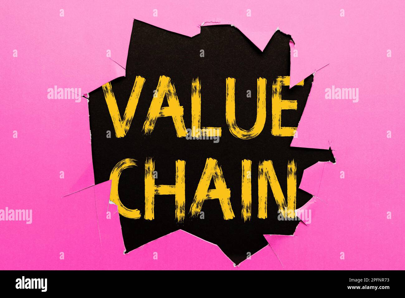 Text showing inspiration Value Chain. Word Written on Business ...