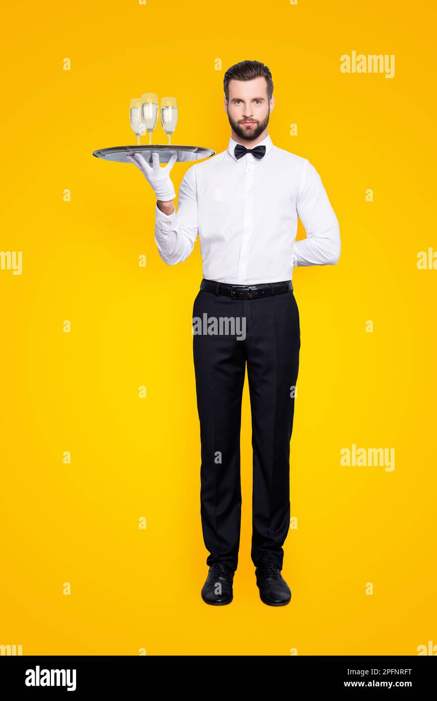 Full length portrait butler bow hi-res stock photography and images - Alamy