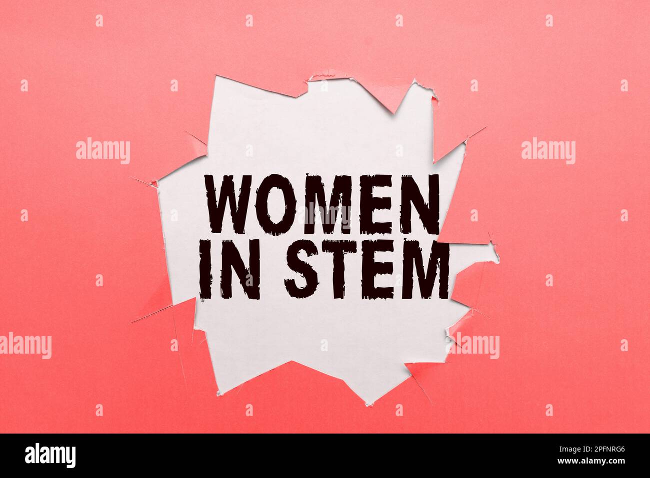 Text caption presenting Women In Stem. Business concept Science ...