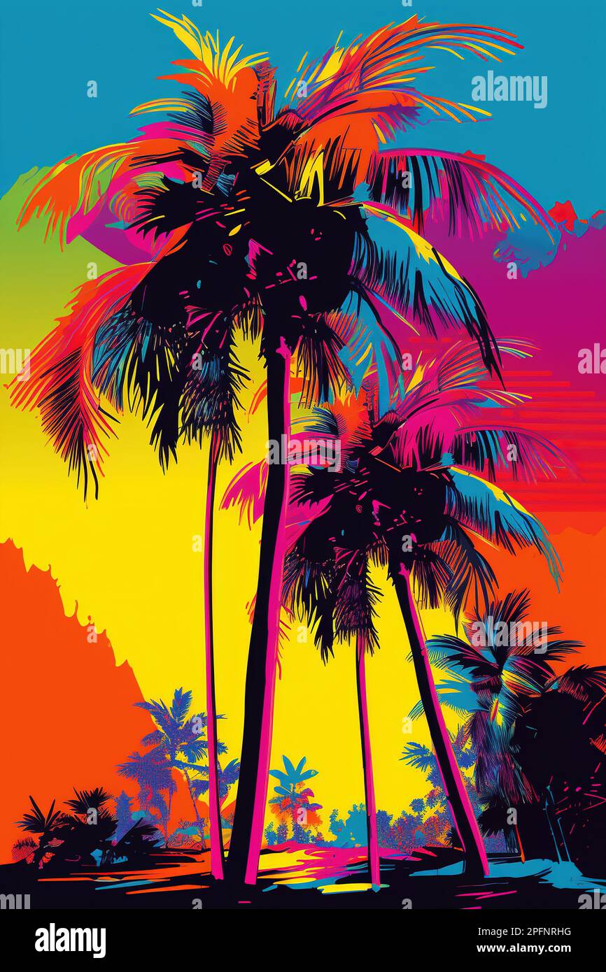 Pop art island hi-res stock photography and images - Alamy