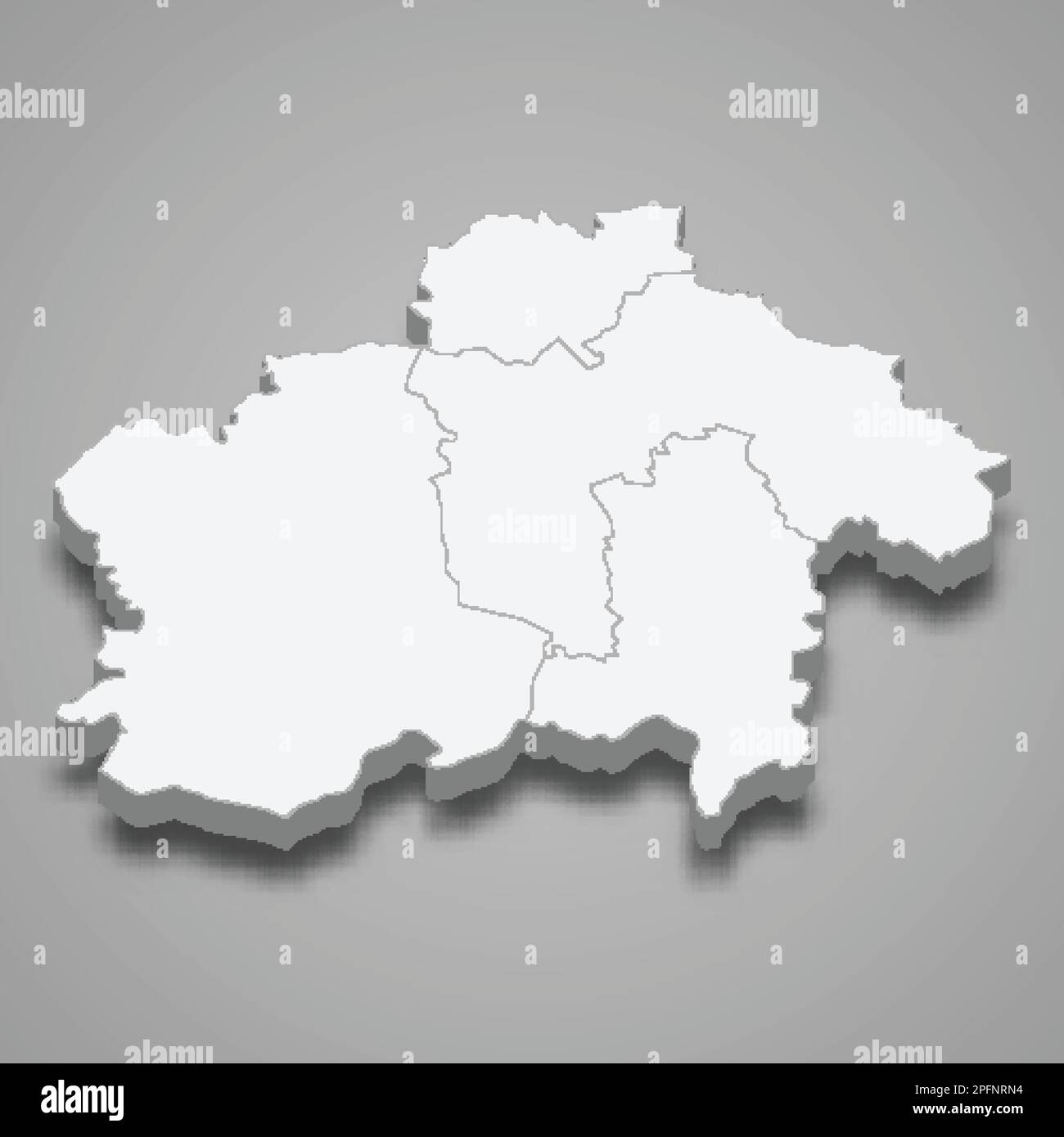 3d isometric map of Rapla county is a region of Estonia isolated with ...