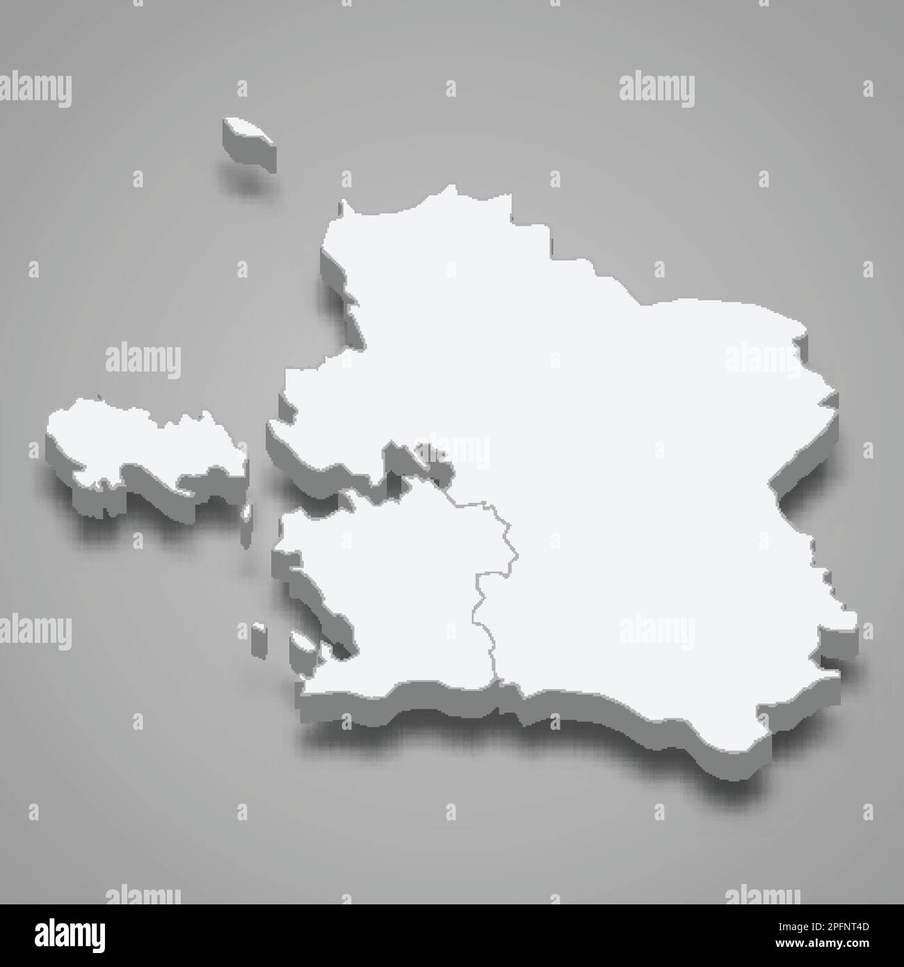 3d isometric map of Laane county is a region of Estonia isolated with shadow Stock Vector Image ...