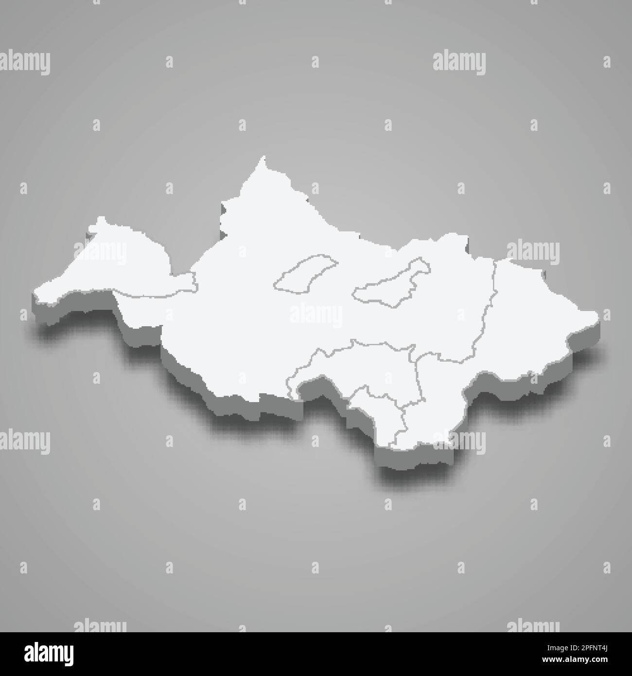 3d isometric map of Canar is a province of Ecuador isolated with shadow ...