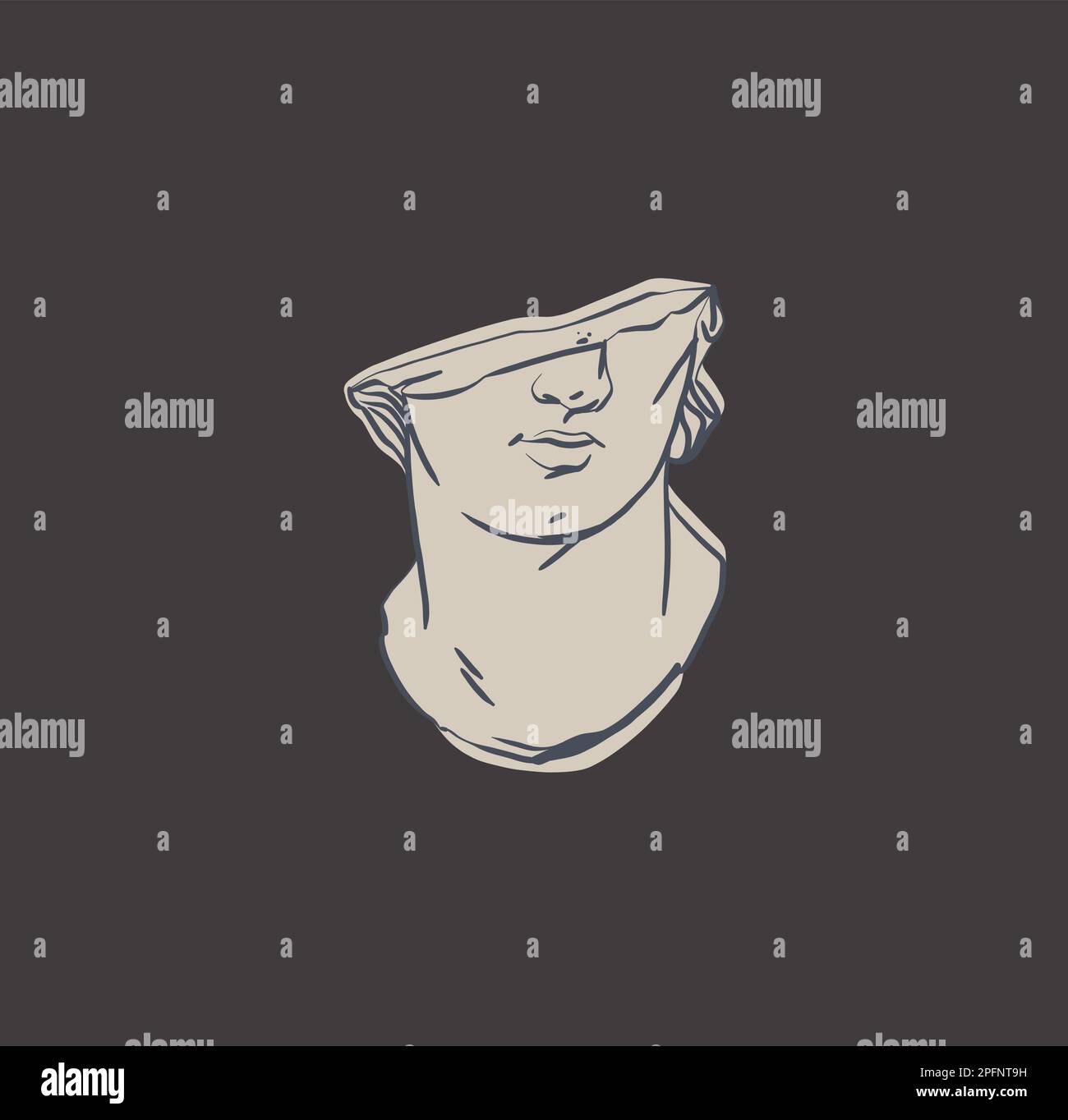 Hand drawn vector abstract outline,graphic,line art greek ancient ...