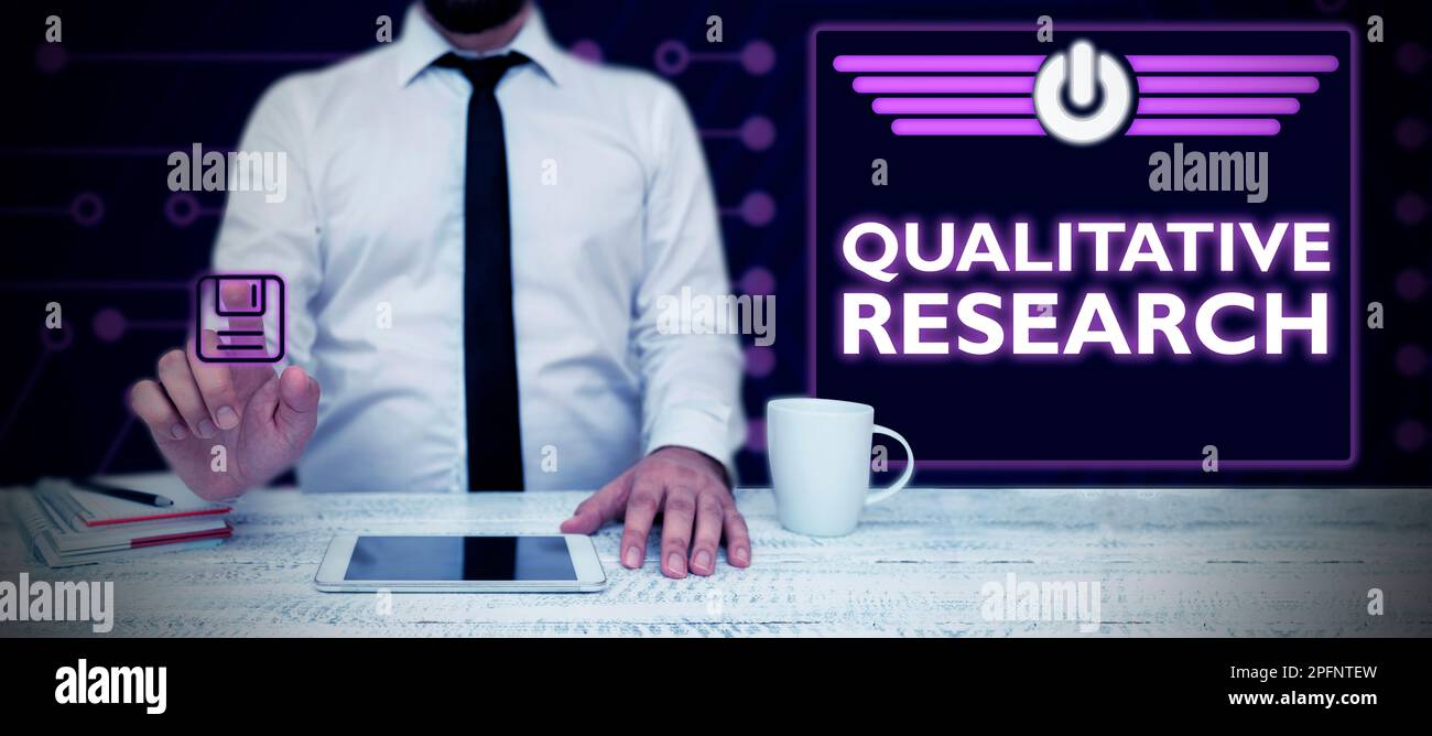 Writing displaying text Qualitative Research. Business showcase ... Writing displaying text Qualitative Research. Business showcase ...