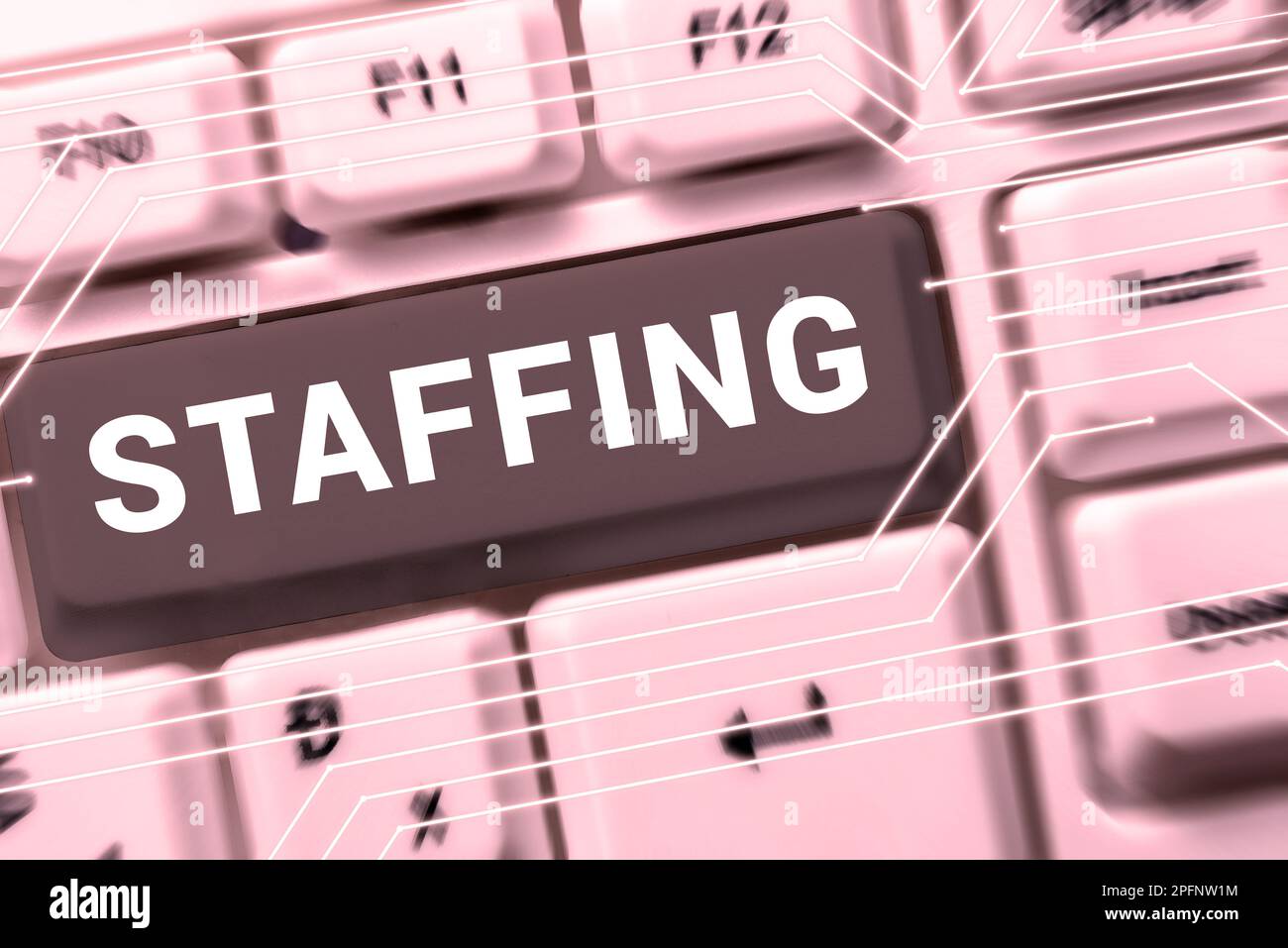 Hand writing sign Staffing. Business approach The percentage of workers ...