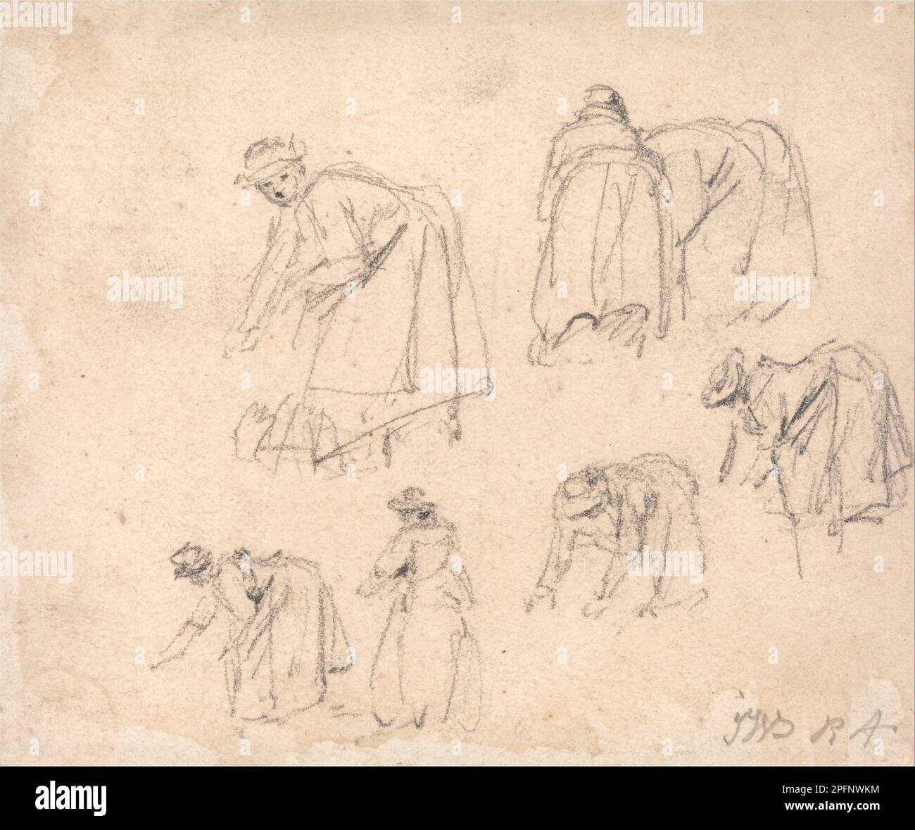 Figure Studies: Women Laboring by James Ward Stock Photo - Alamy