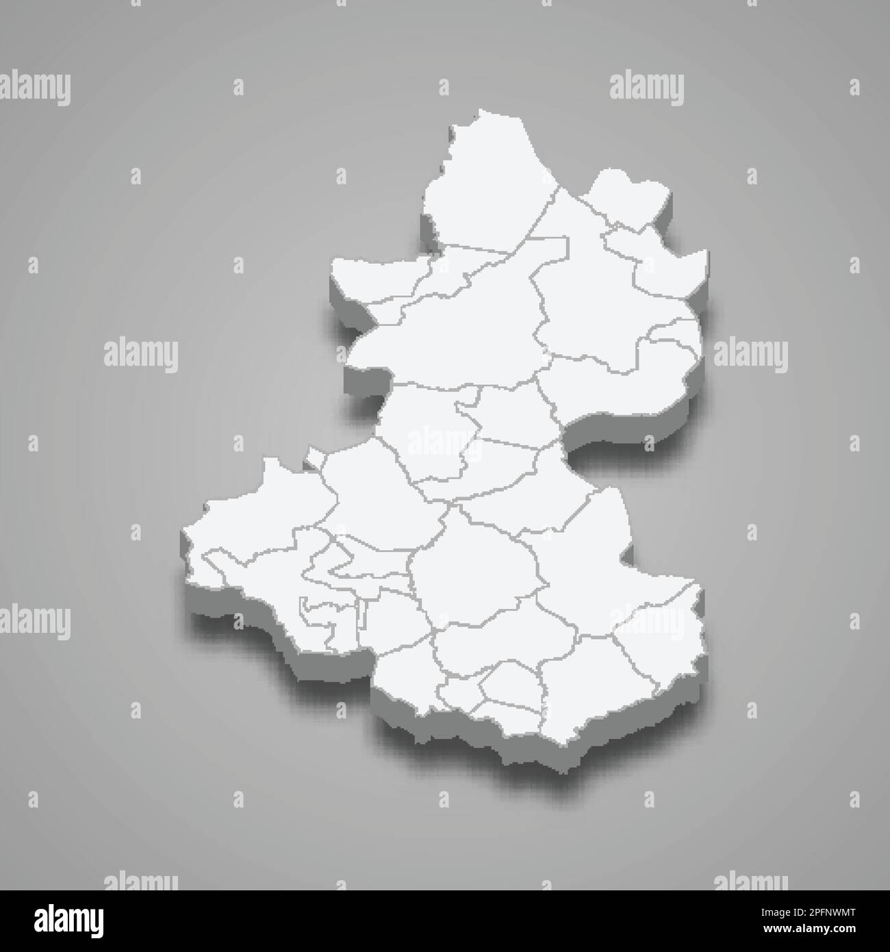 3d isometric map of Lempira is a province of Honduras isolated with ...