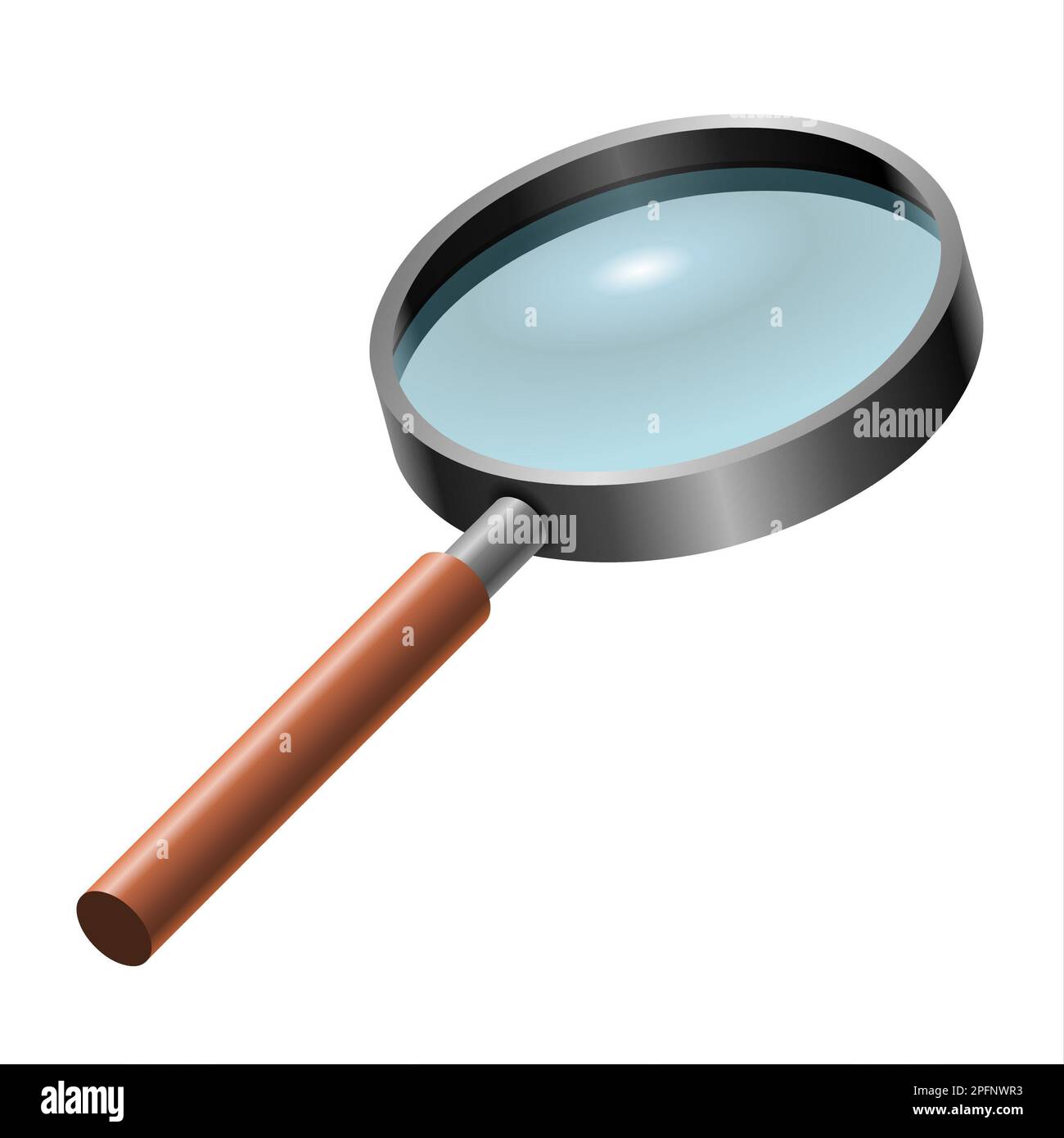 Magnifying Glass with wooden handle Stock Photo - Alamy