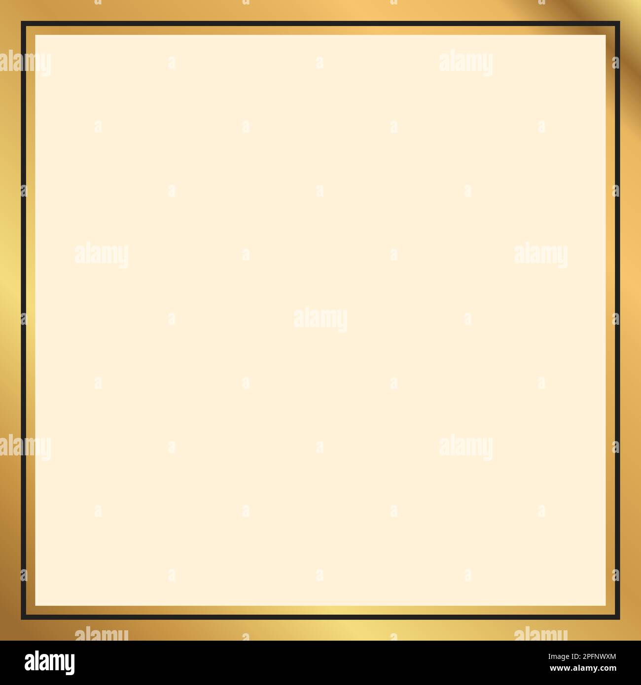 Square Golden Photo Frame. Gold Picture Frame Stock Vector Image & Art ...