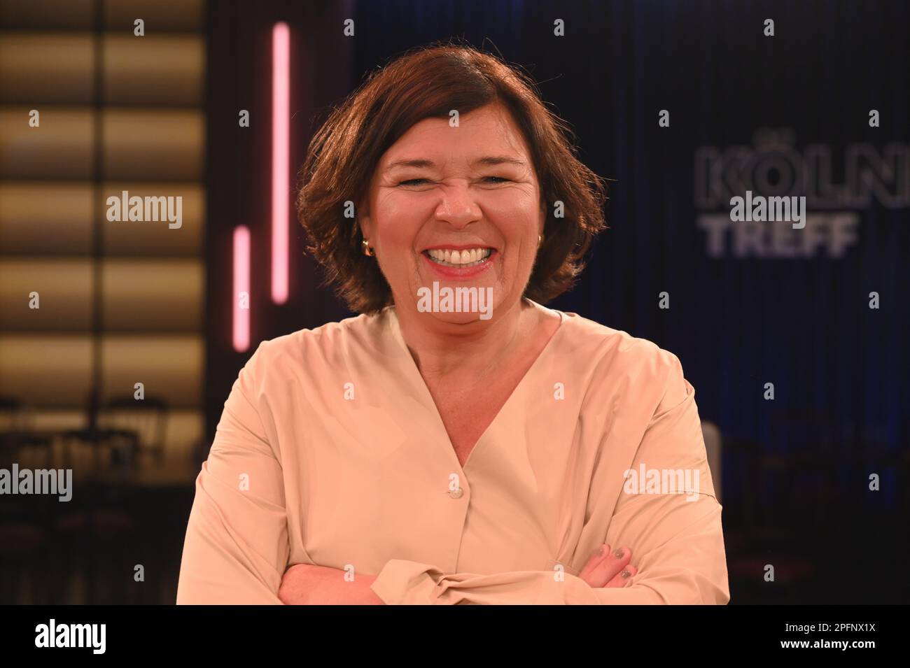 Cologne, Germany. 17th Mar, 2023. Presenter Vera Int-Veen as a guest on ...