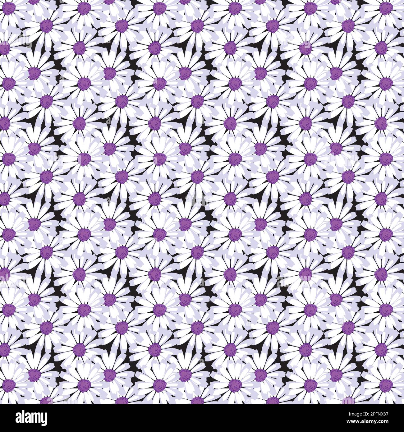 Daisy Flower Pattern. Pretty Floral Pattern Background Stock Vector ...