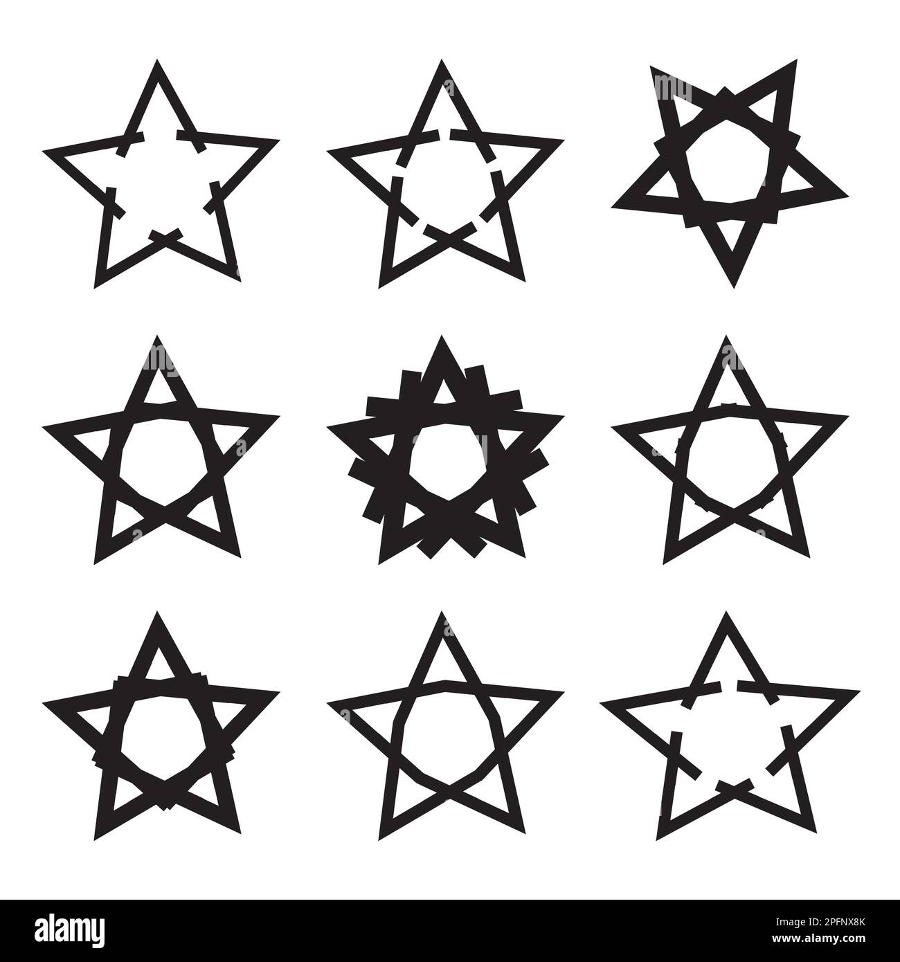 Monochrome star decorative Cut Out Stock Images & Pictures - Alamy