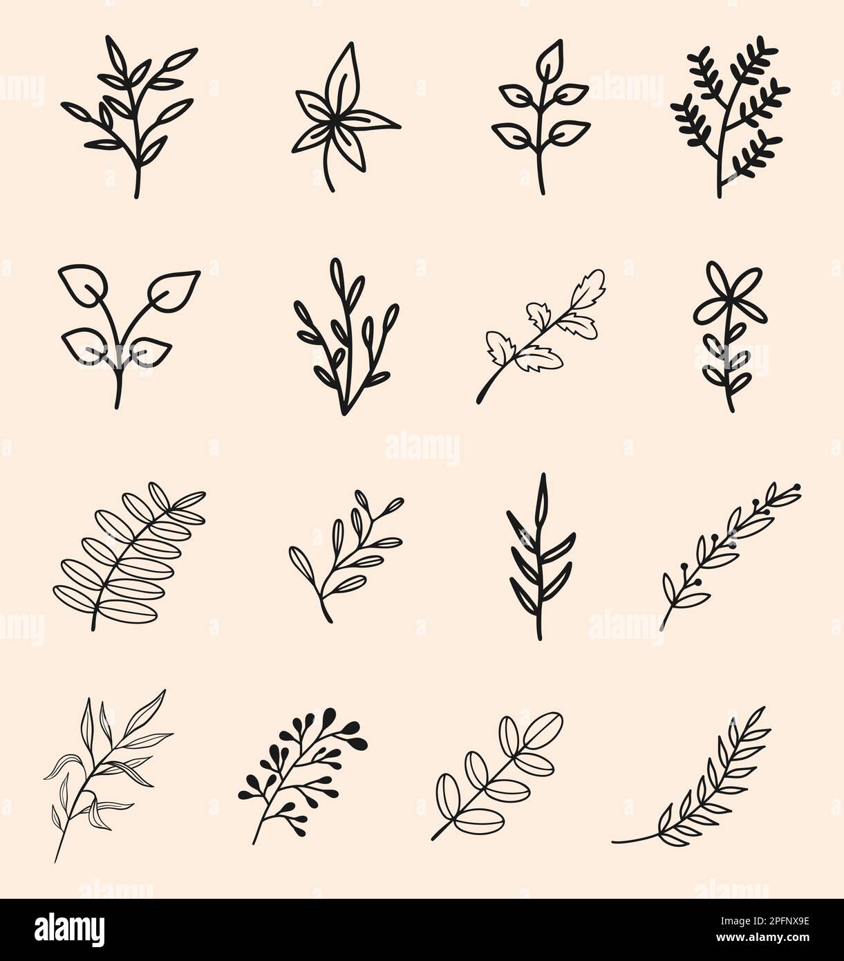 Black leaf shape Stock Vector Images - Alamy