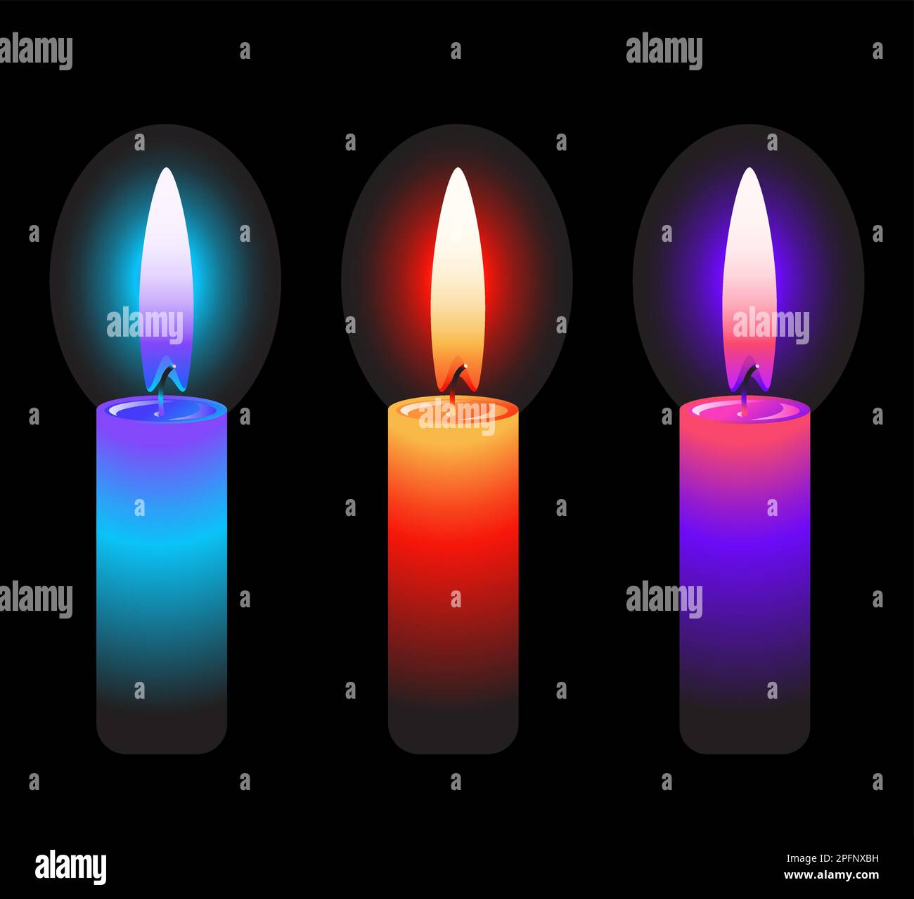 Red burning wax candle Stock Vector Images - Alamy