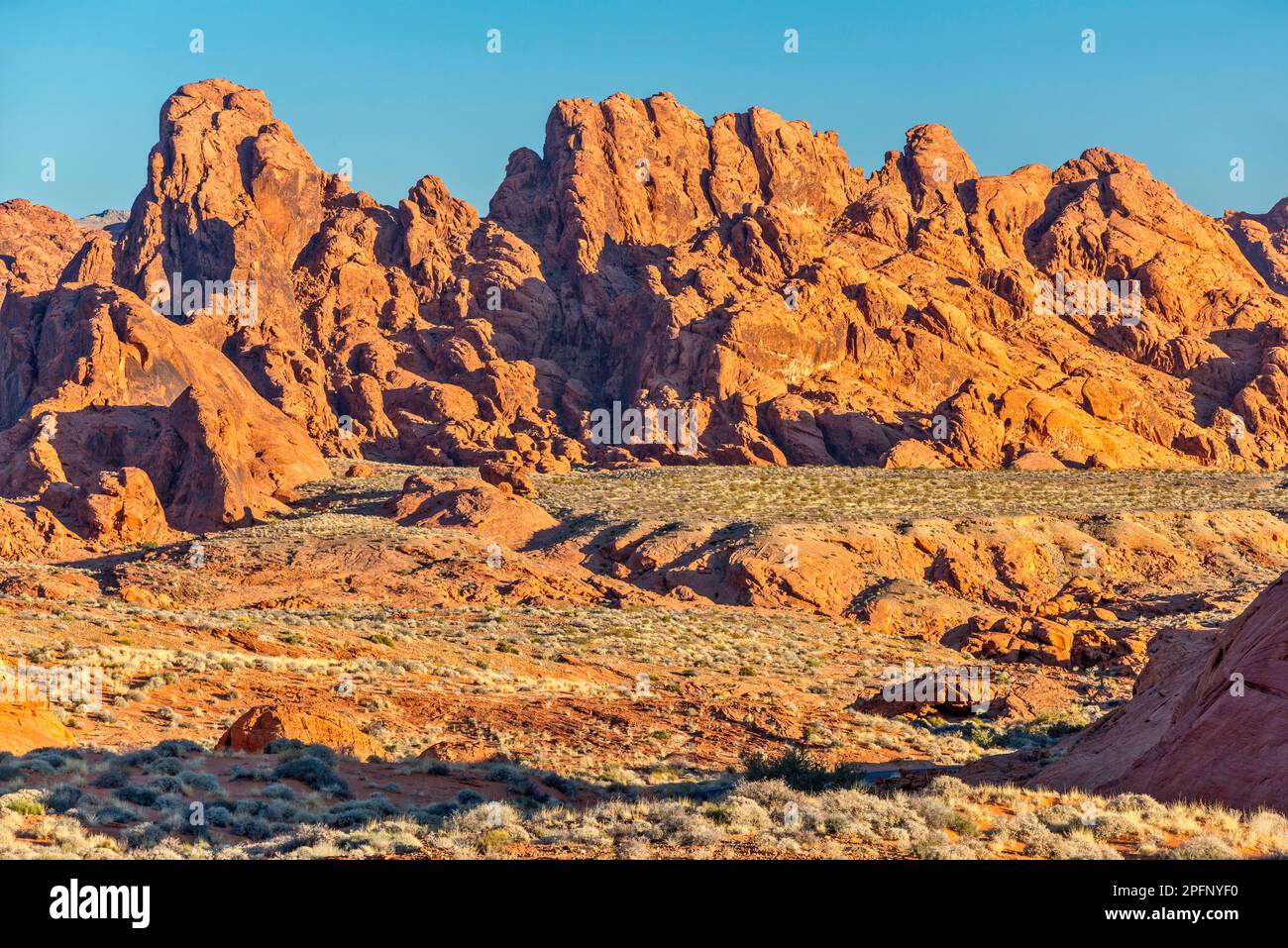 Red rock sandstone formations, Mouses Tank Road, Valley Of Fire State ...