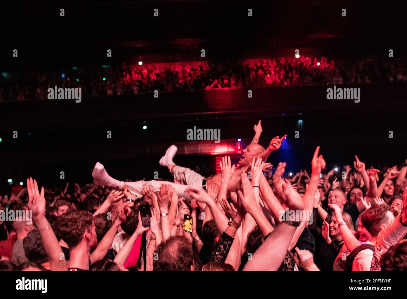 AMSTERDAM - The Hague band Goldband with Boaz Kok, Karel Gerlach, Milo Driessen and producer and ...