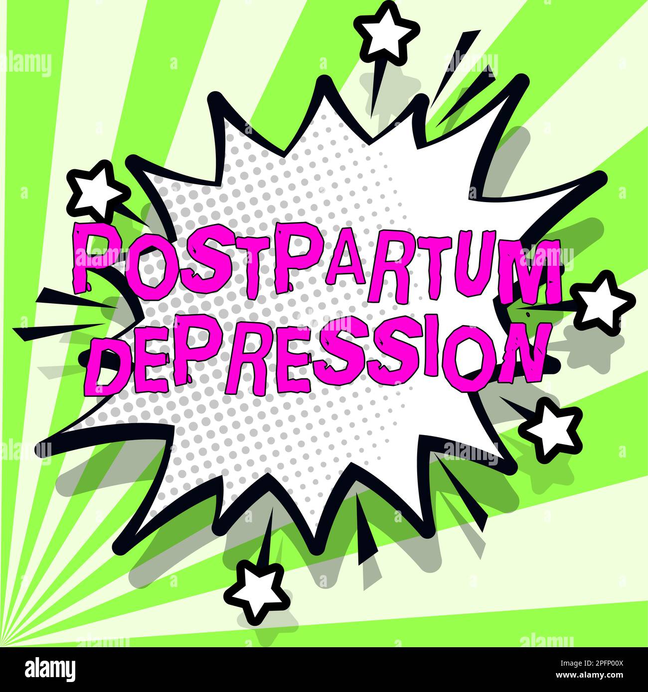 Conceptual display Postpartum Depression. Word Written on a mood ...