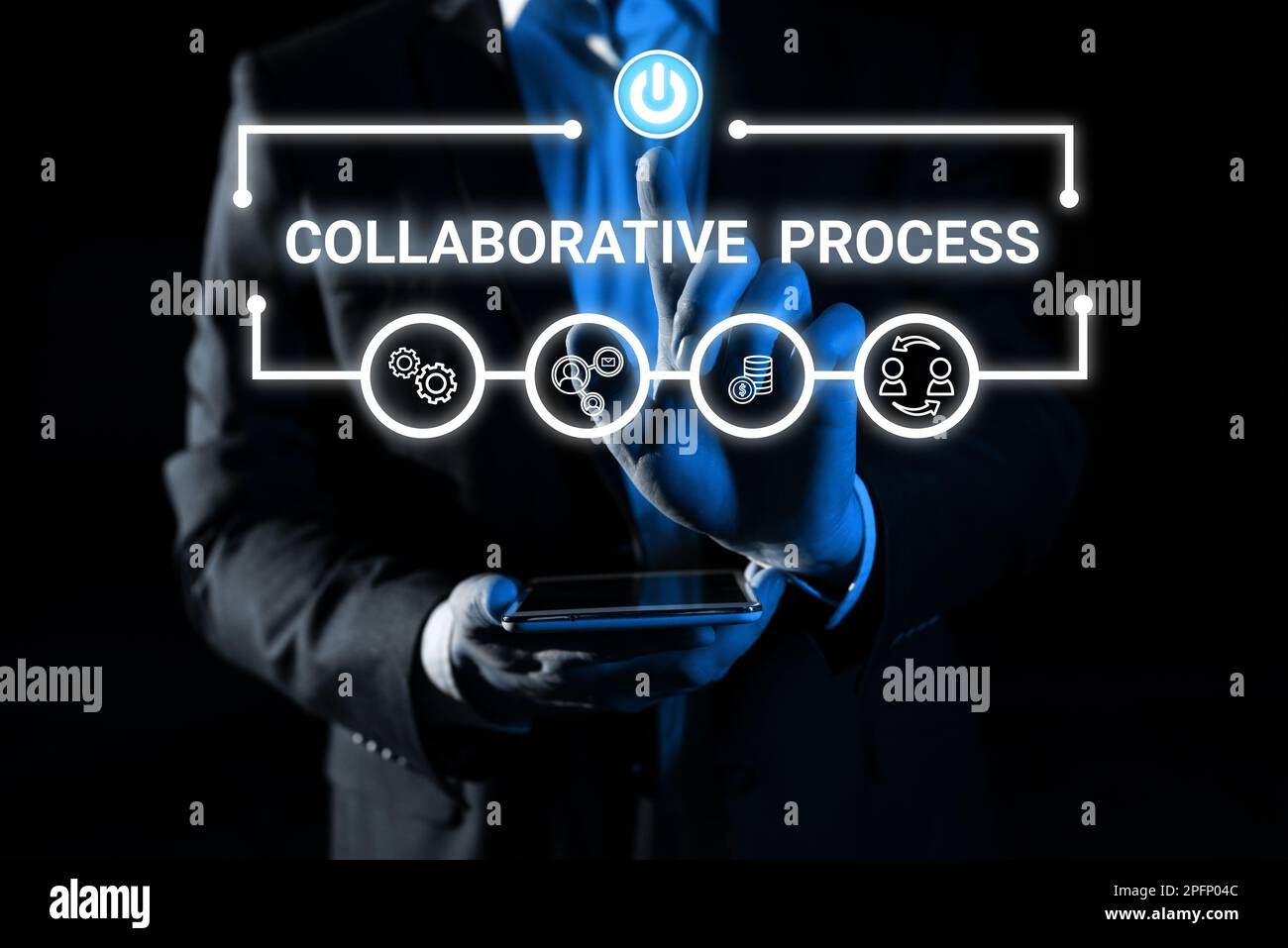 Inspiration showing sign Collaborative Process. Internet Concept people ...