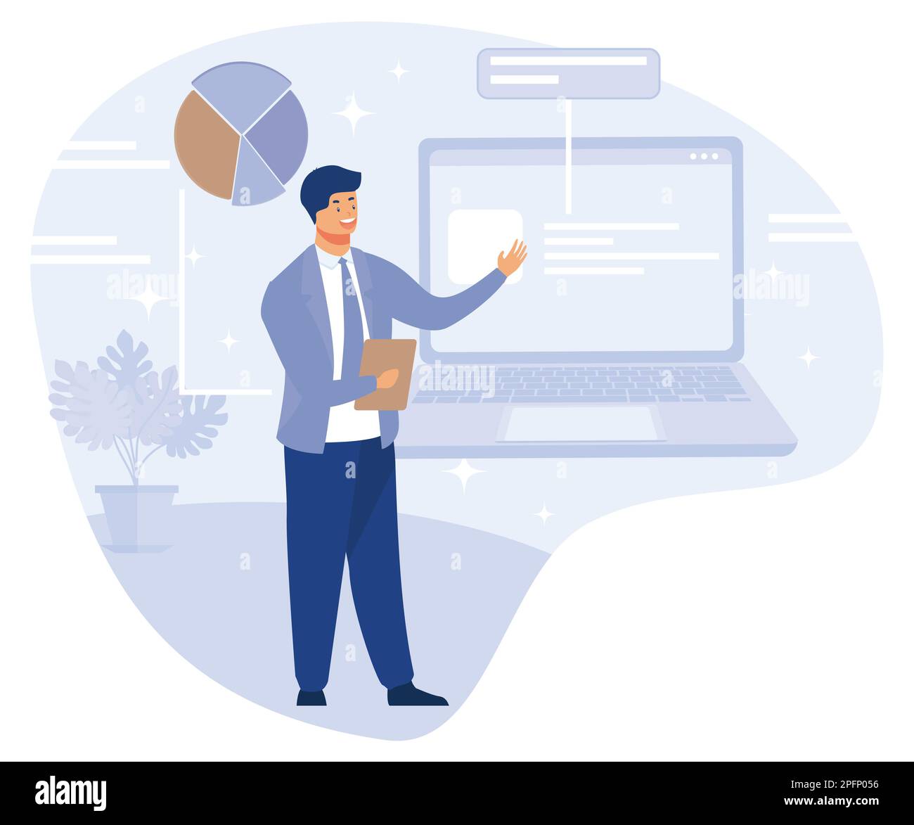 IT education concept, Information technology courses, flat vector ...