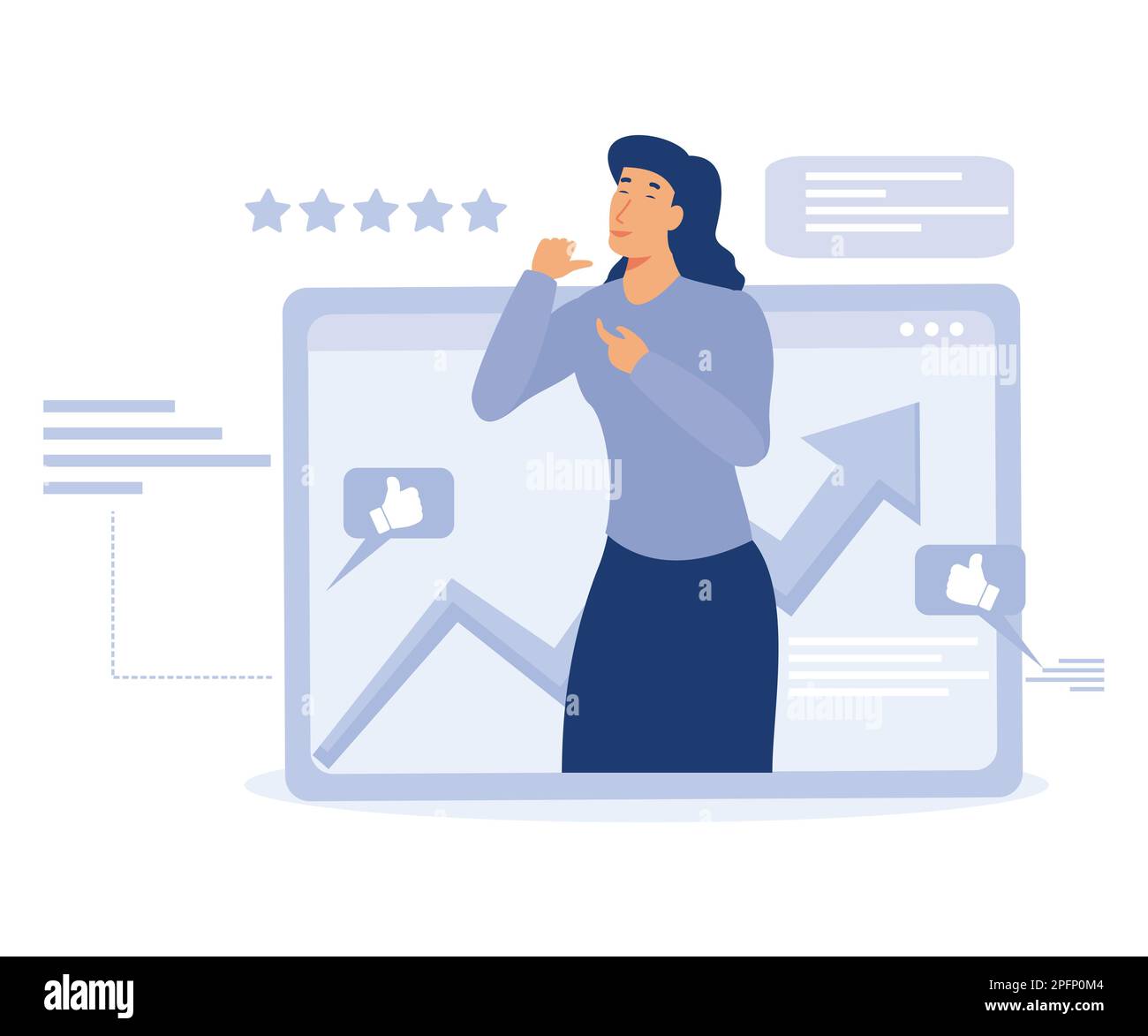 Career in IT concept, personal branding, junior app developer, flat ...