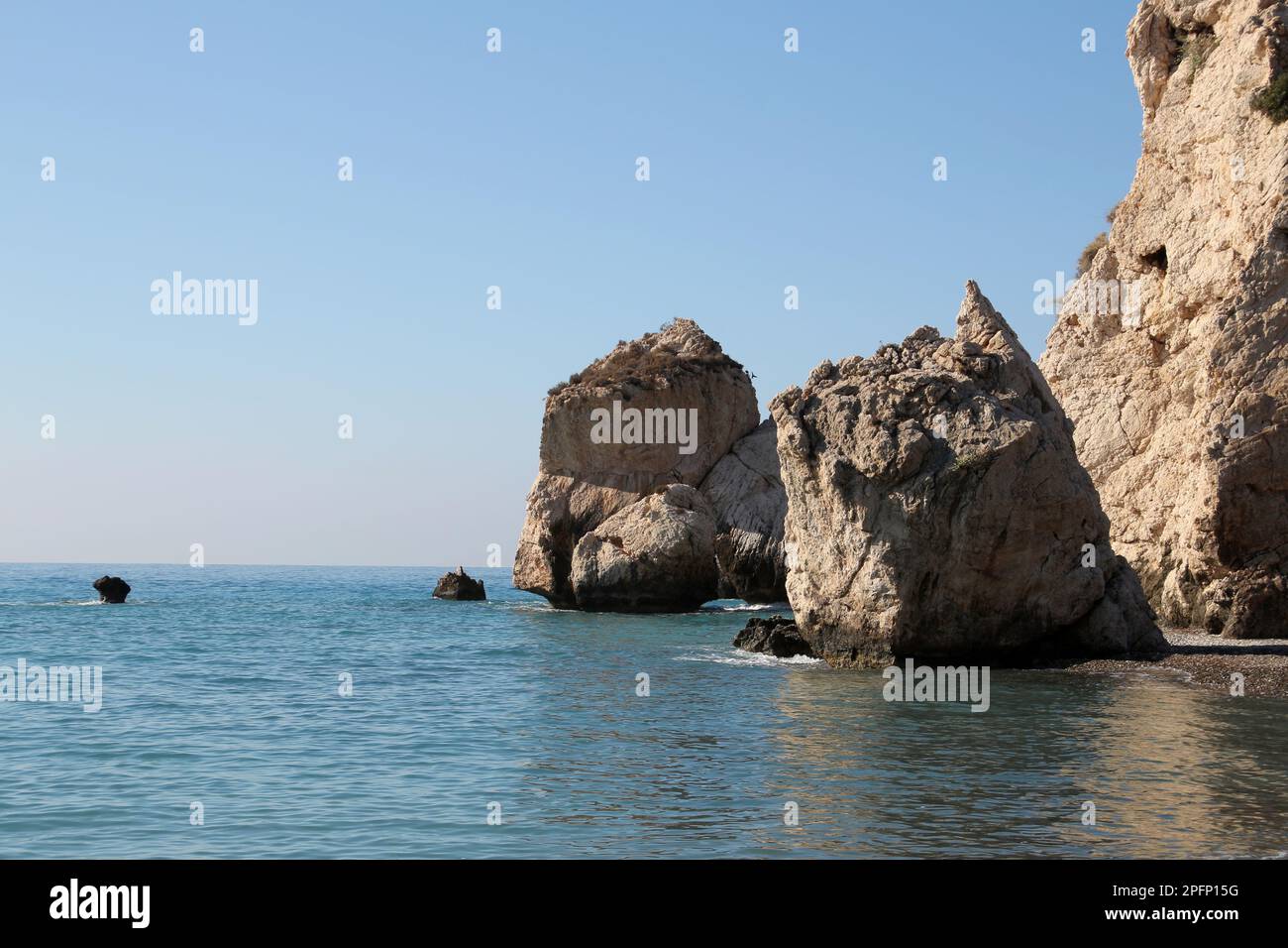 Rocks the Aphrodite's Rock Petra tou Romiou, Cyprus Stock Photo - Alamy