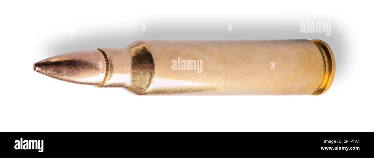 AR-15 cartridge that has a 556 caliber bullet and drop shadow above ...