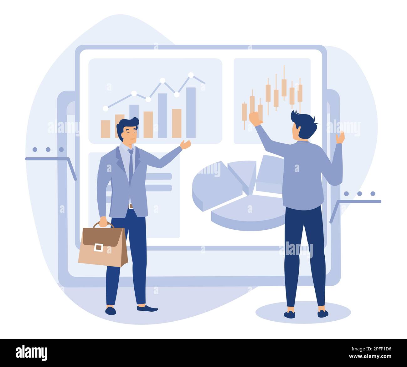 Information management concept, virtual machine application, key performance metrics, flat ...