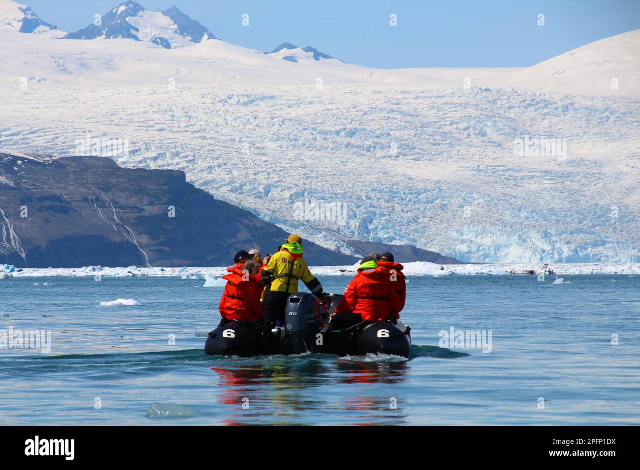 Zodiac Cruising in Icy Bay is a body of water in Camacho, Alaska, home ...