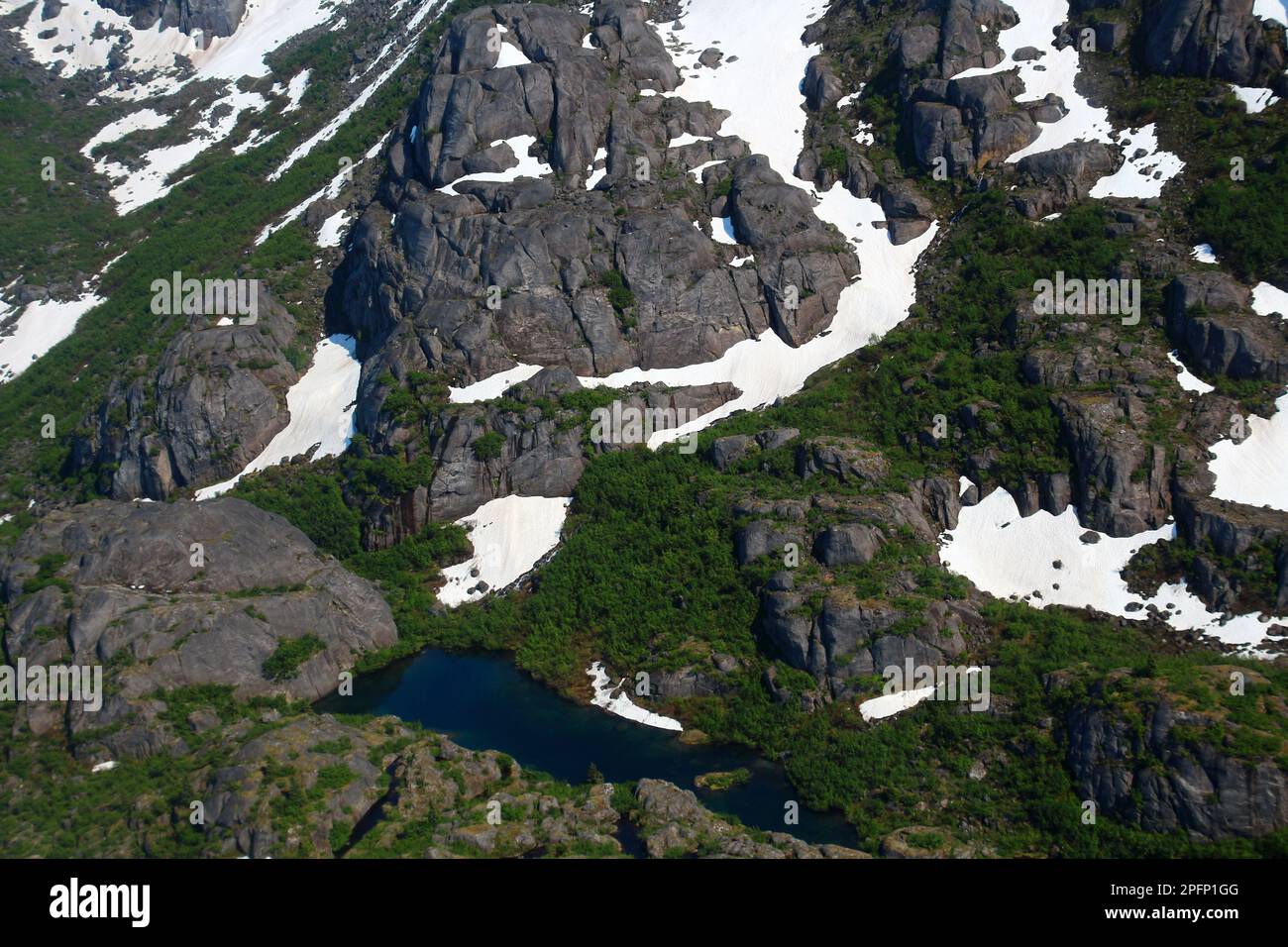Alaska-Tongass National Forest photographed from an airplane Stock ...