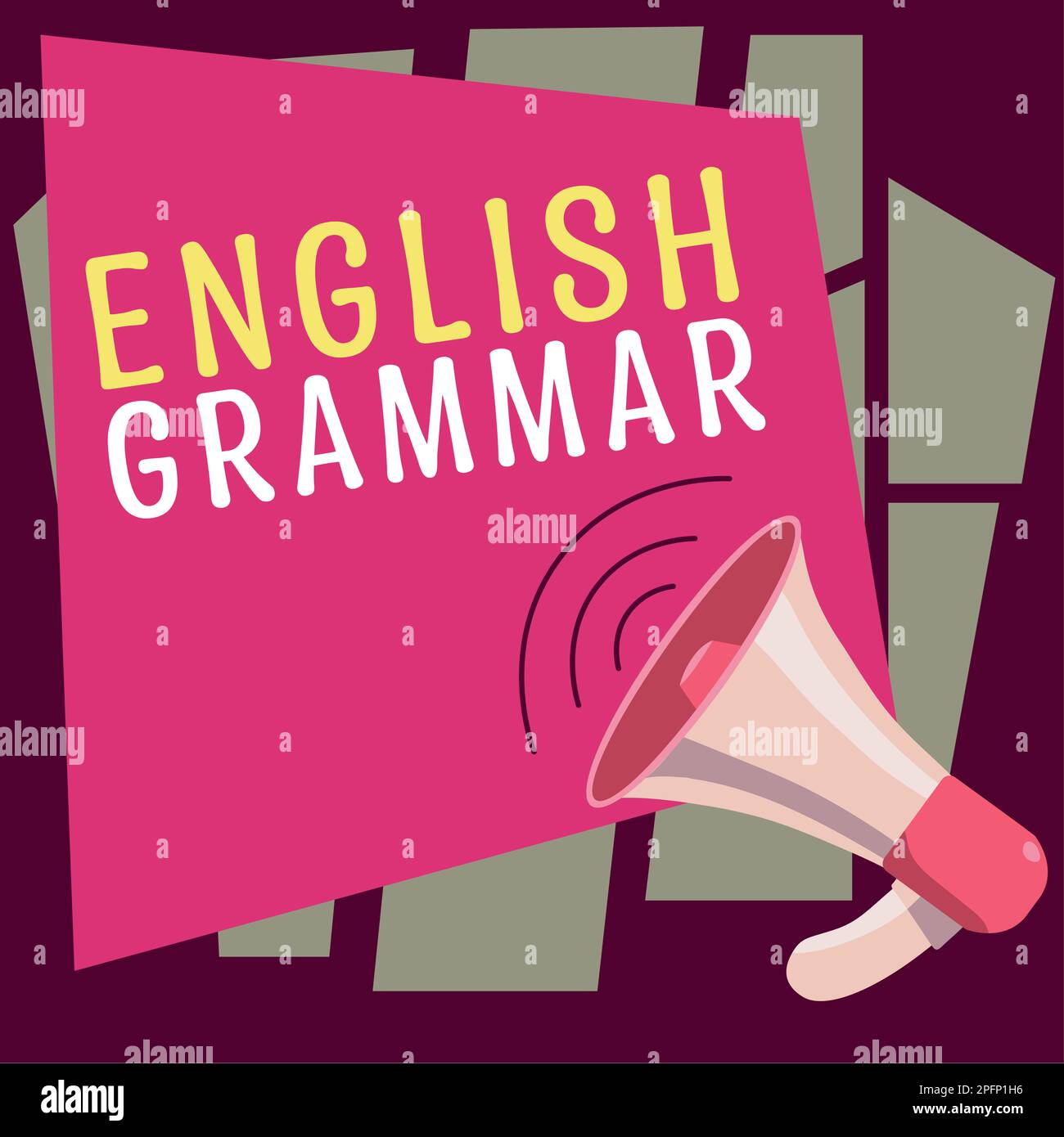 Hand writing sign English Grammar. Word Written on courses cover all ...