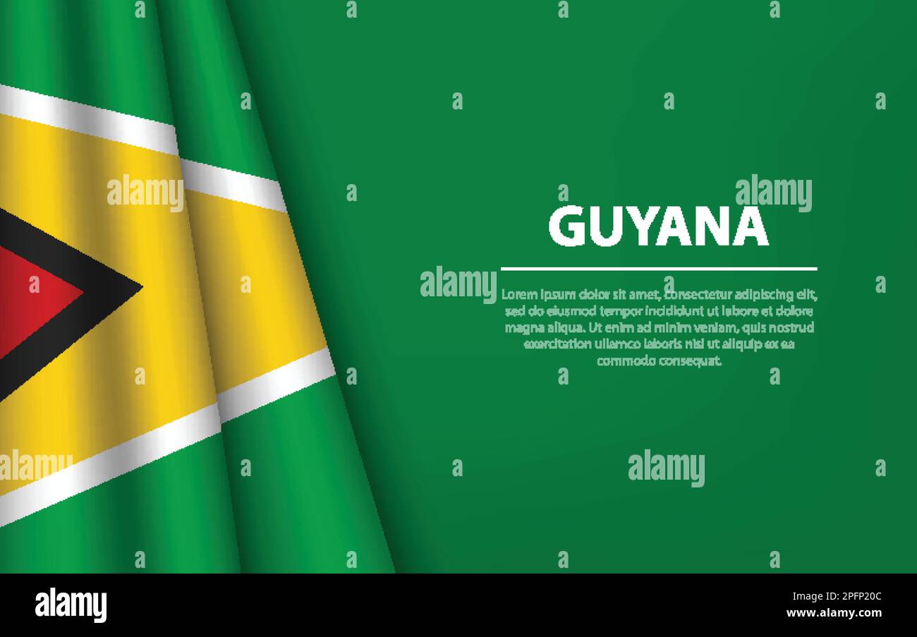 Wavy flag of guyana Stock Vector Images - Alamy