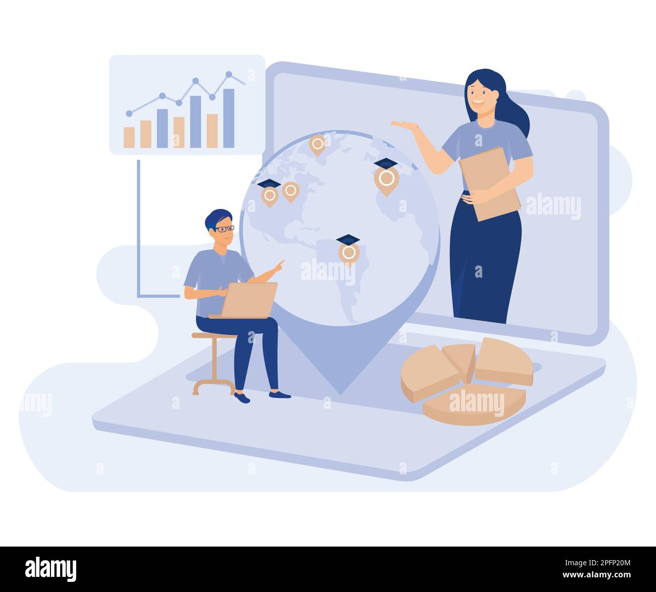 E-learning tools concept, global online education, certificate diploma ... E-learning tools concept, global online education, certificate diploma ...