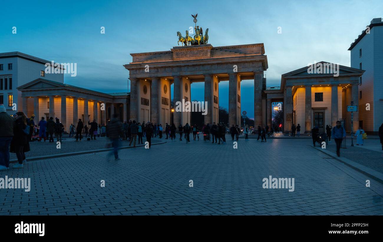The Brandenburg Gate is one of Berlin's most important monuments, a ...