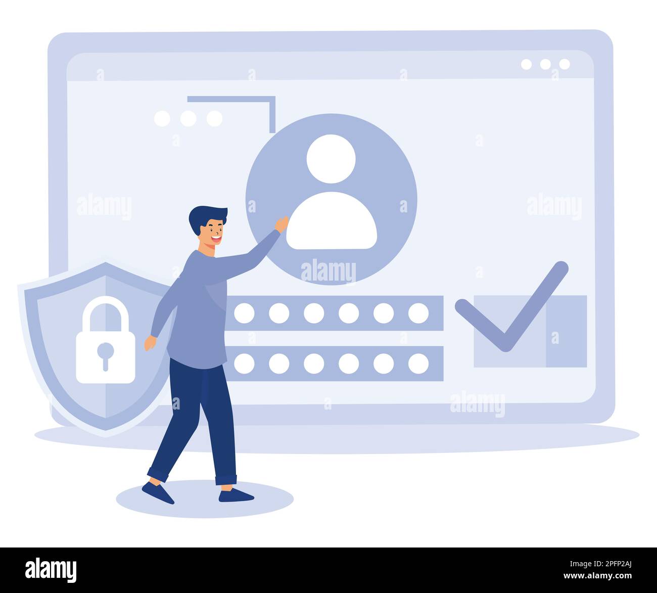 Website page interface concept, Sign in page, user log in form, flat ...