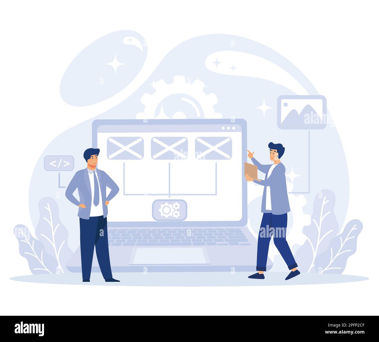 Website page interface concept,new account registration, landing page ...