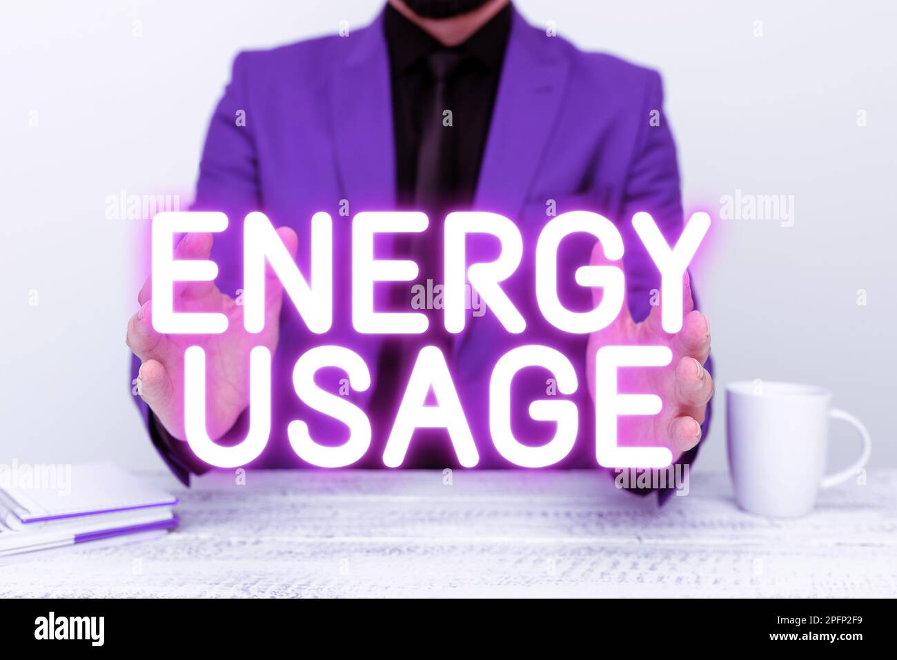 Inspiration showing sign Energy Usage. Business overview Amount of ...