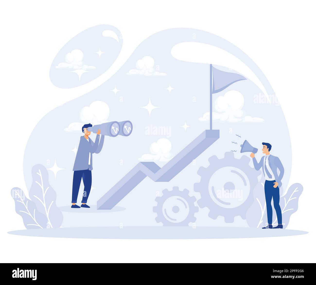 Career opportunity concept, job applicant, leadership coach, flat ...